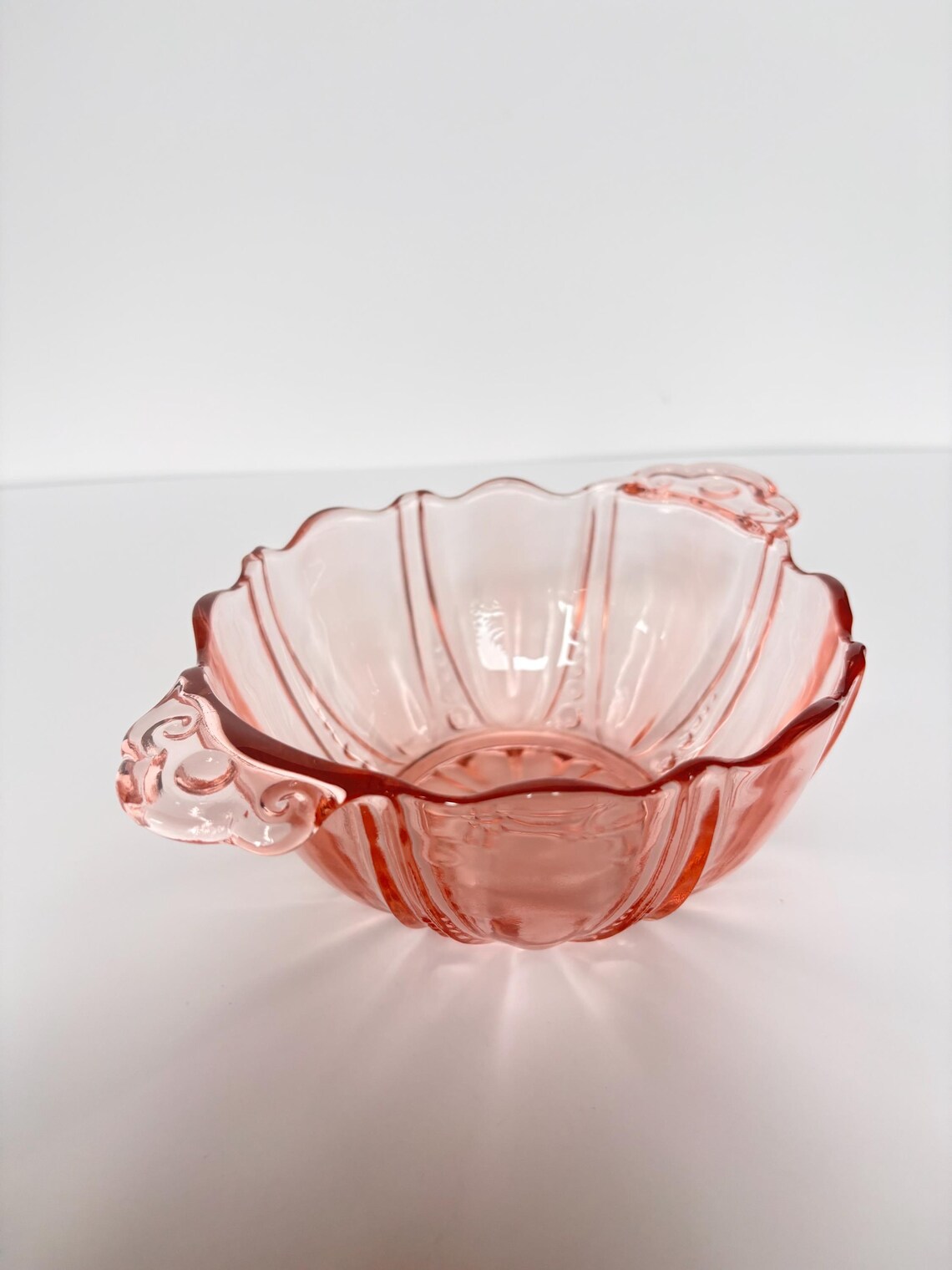 Pink Depression Candy Bowl - Oyster and Pearl - Anchor Hocking Glass - Etsy