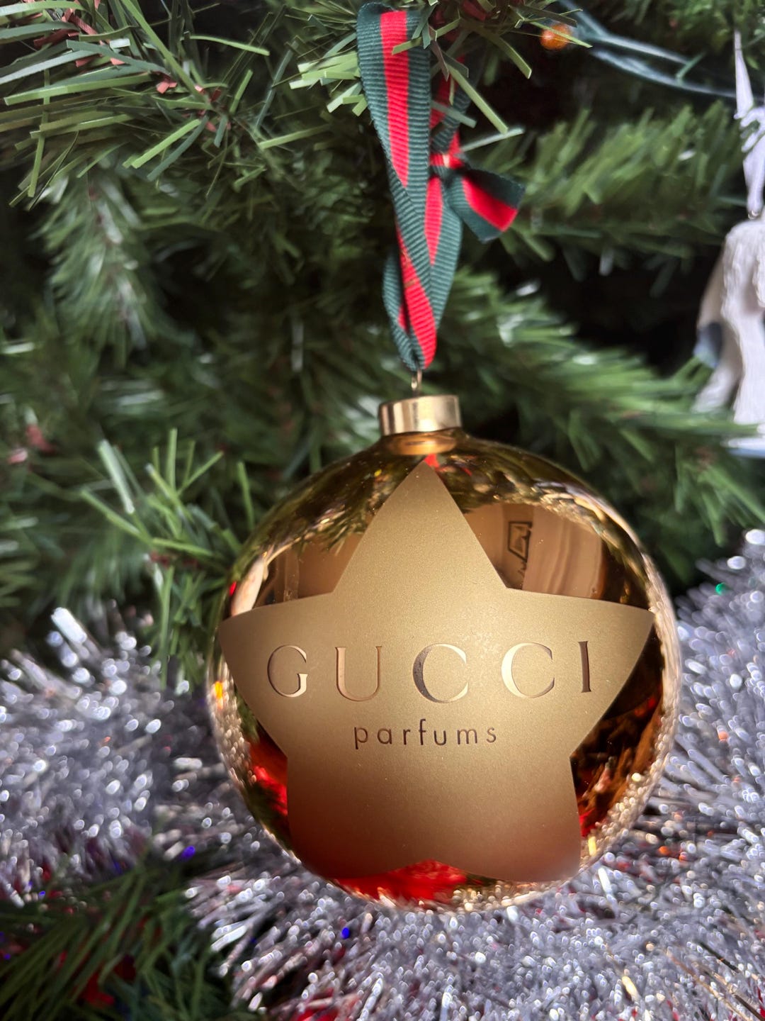 Gucci Parfums 90th Anniversary Gold Christmas Ball Tree Ornament - Etsy