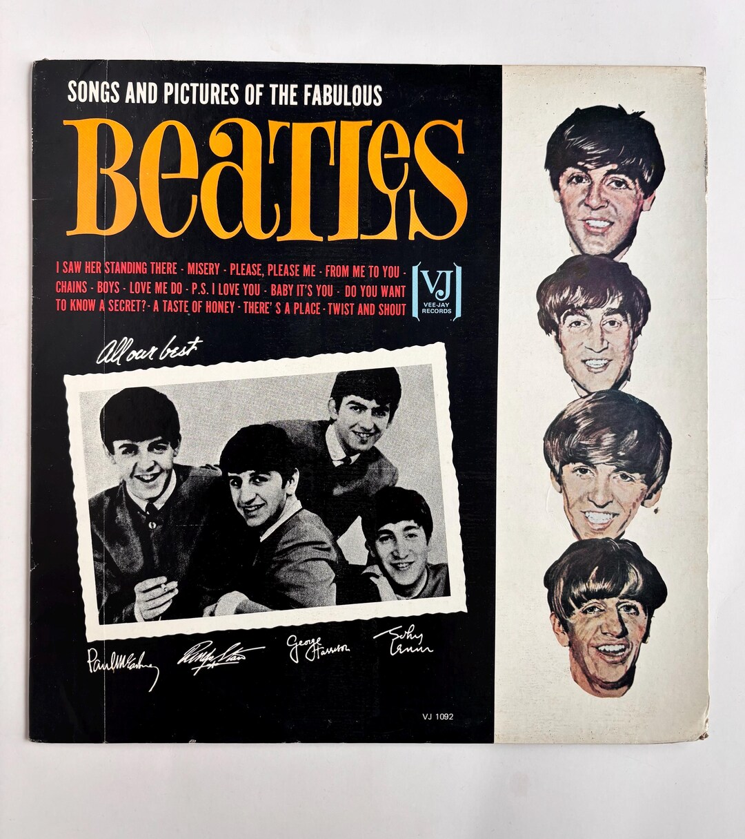 Introducing the Beatles LP — Vee Jay VJLP 1092 — Version 2 — Vintage ...