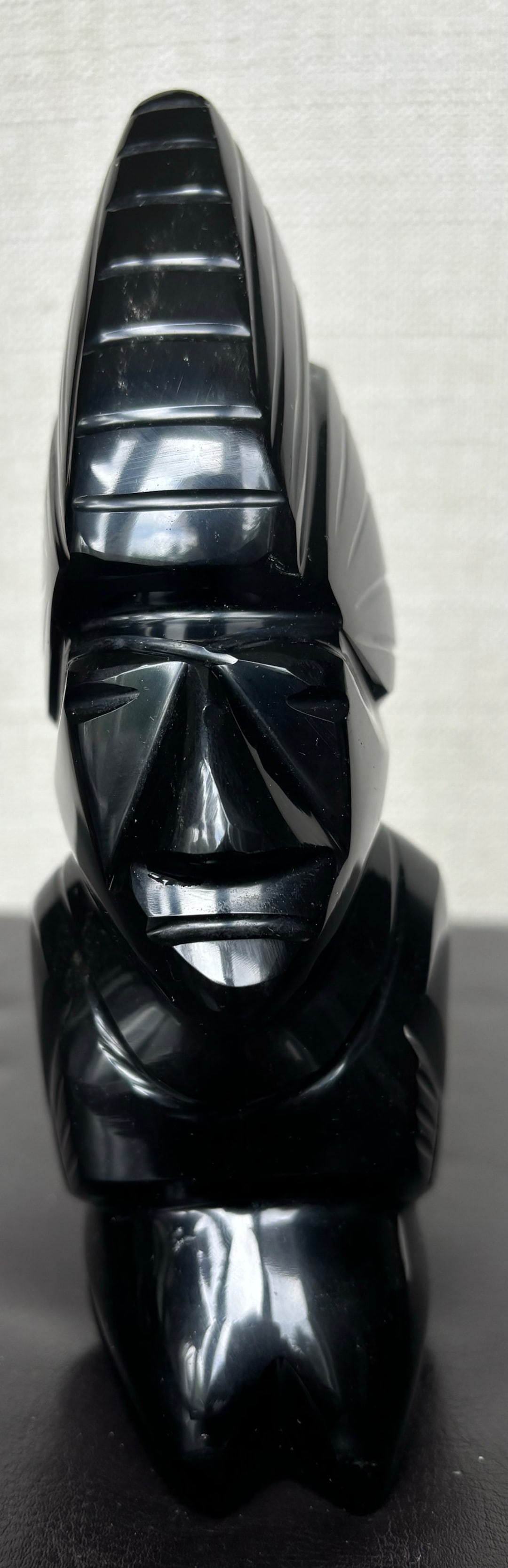 Mayan Aztec Carved Obsidian Stone Statue - Figurine - Etsy