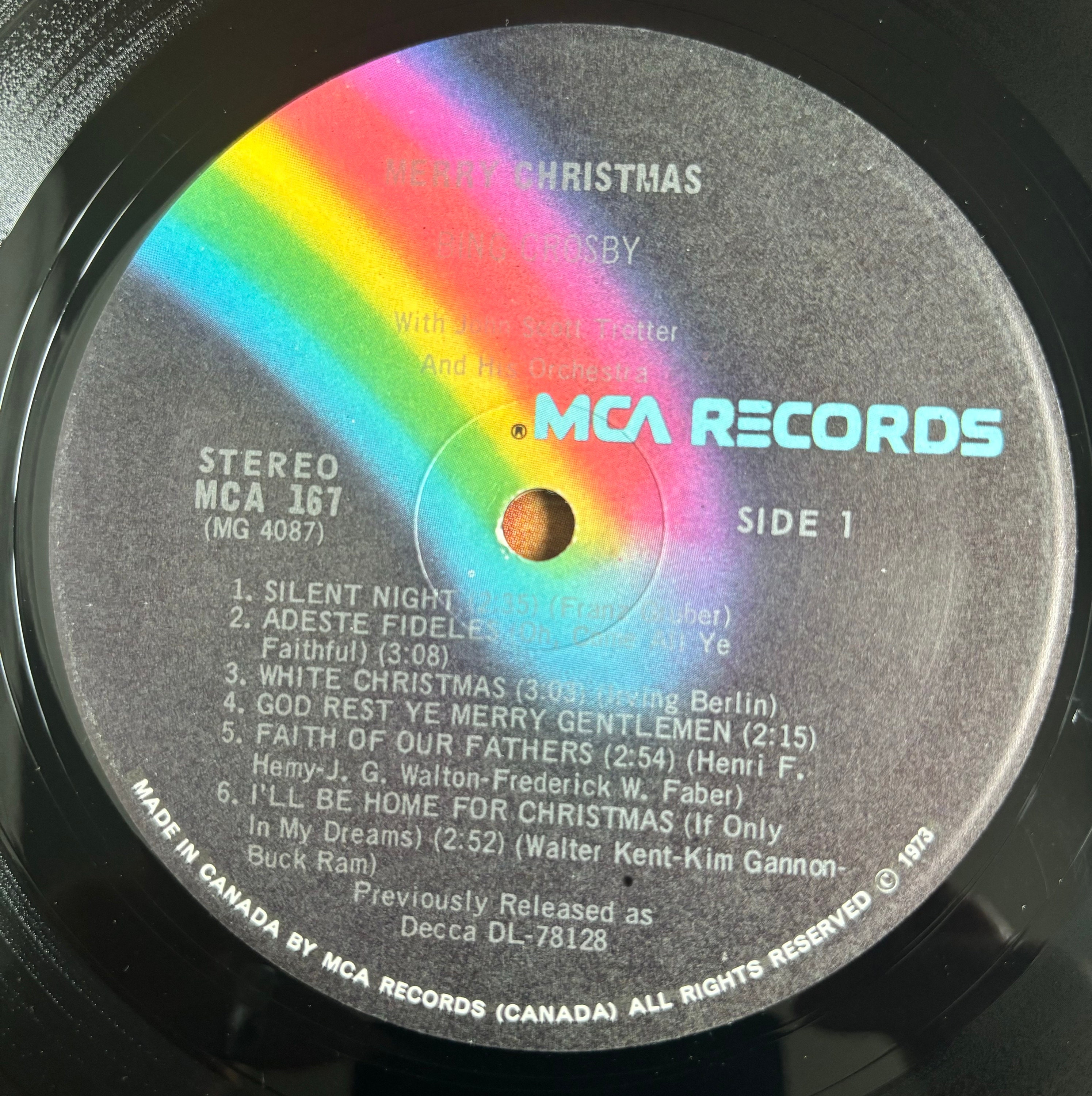 Bing Crosby - Merry Christmas - 1973 - MCA 167 - Canada - VG+/VG+ - Etsy