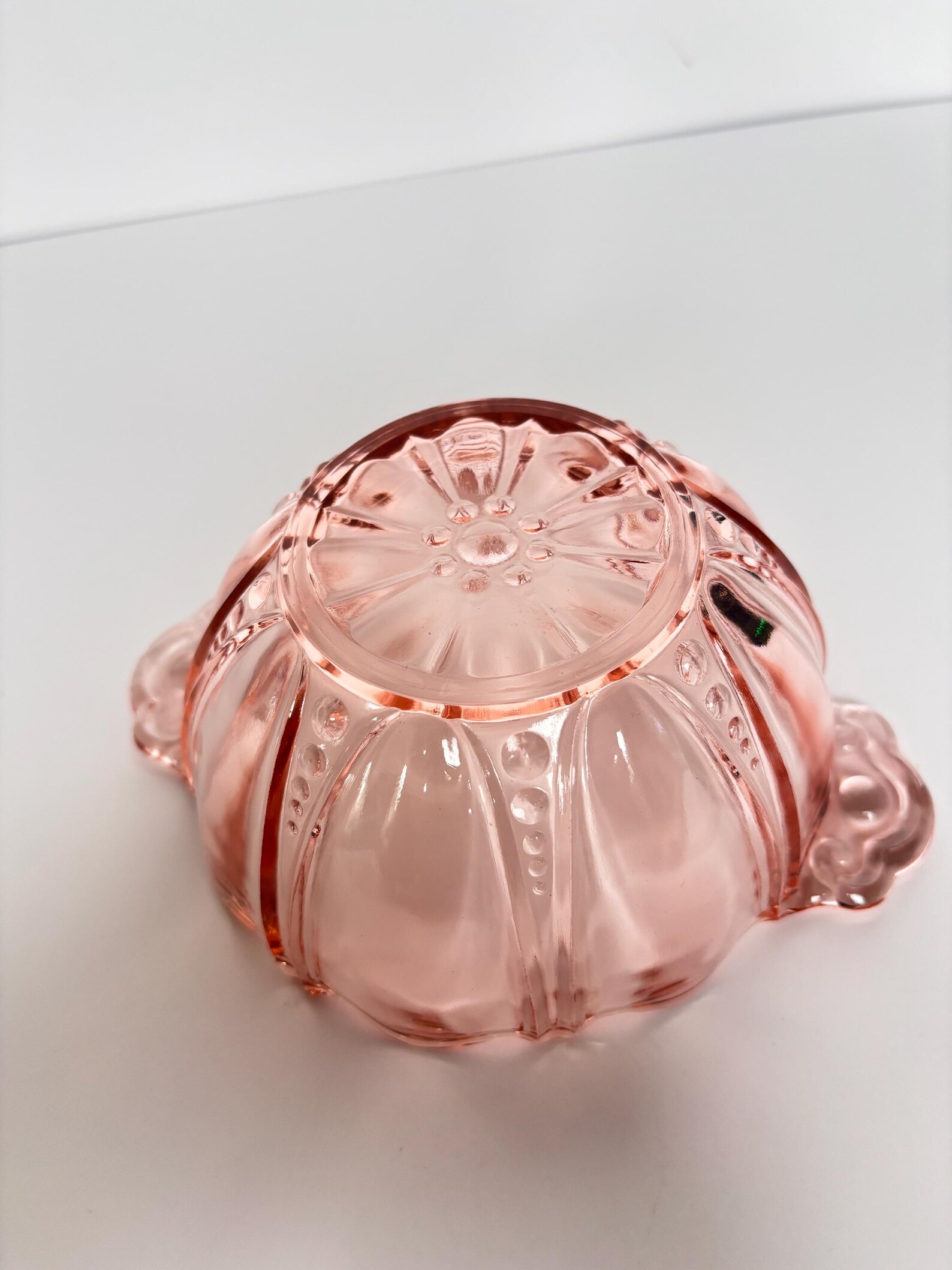 Pink Depression Candy Bowl - Oyster and Pearl - Anchor Hocking Glass - Etsy