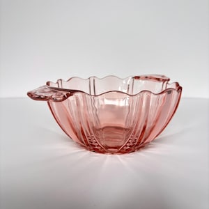 Pink Depression Candy Bowl - Oyster and Pearl - Anchor Hocking Glass - Etsy