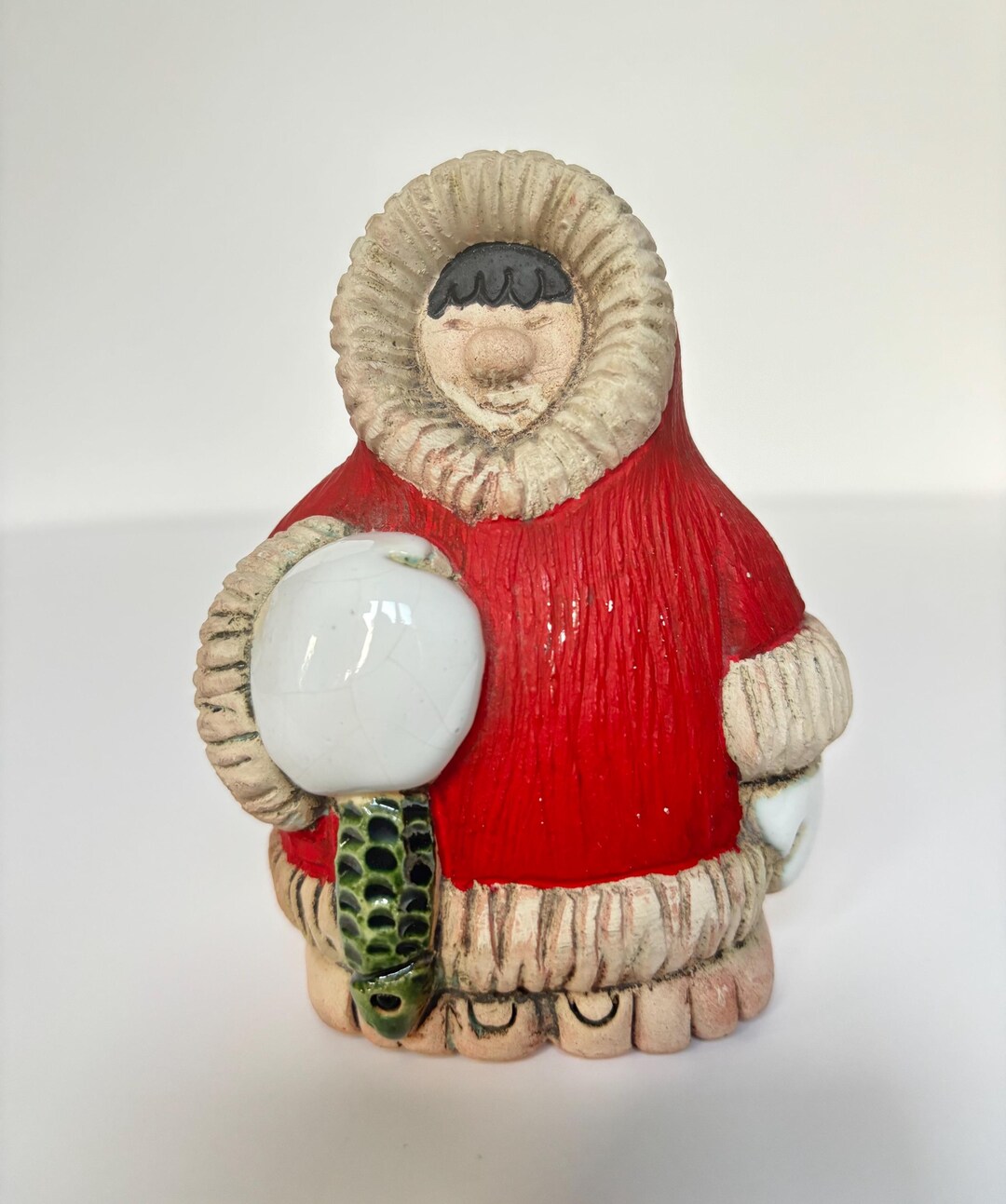 Launa Pottery Inuit Figurine - Made in Uraguay - Mid-century 1960's ...