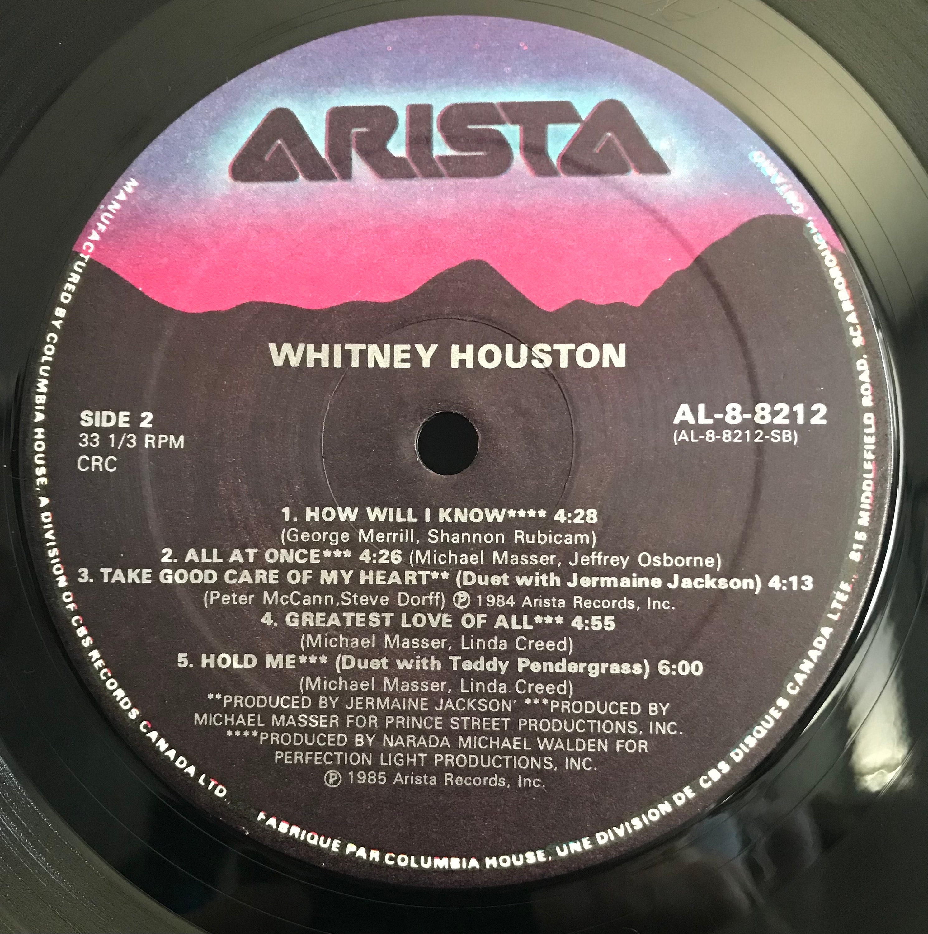 Whitney Houston - Self Titled - Original Debut Vinyl - LP - Record - 1985 - Etsy