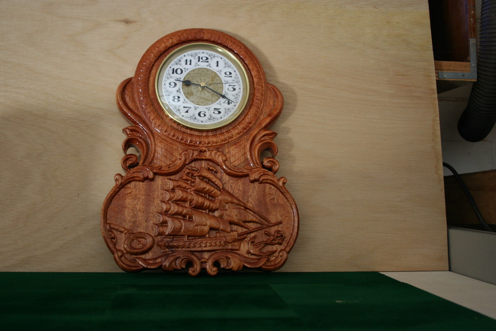 Large Wall Clock, Wood Clock, Ship Themed Clock, Handmade, Pirate Ship ...