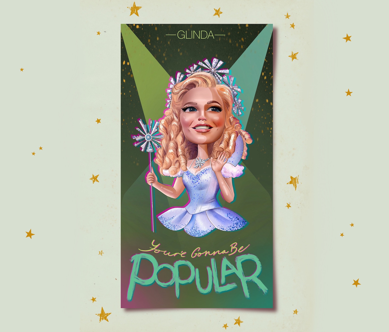 Glinda Wicked Illustration - Etsy