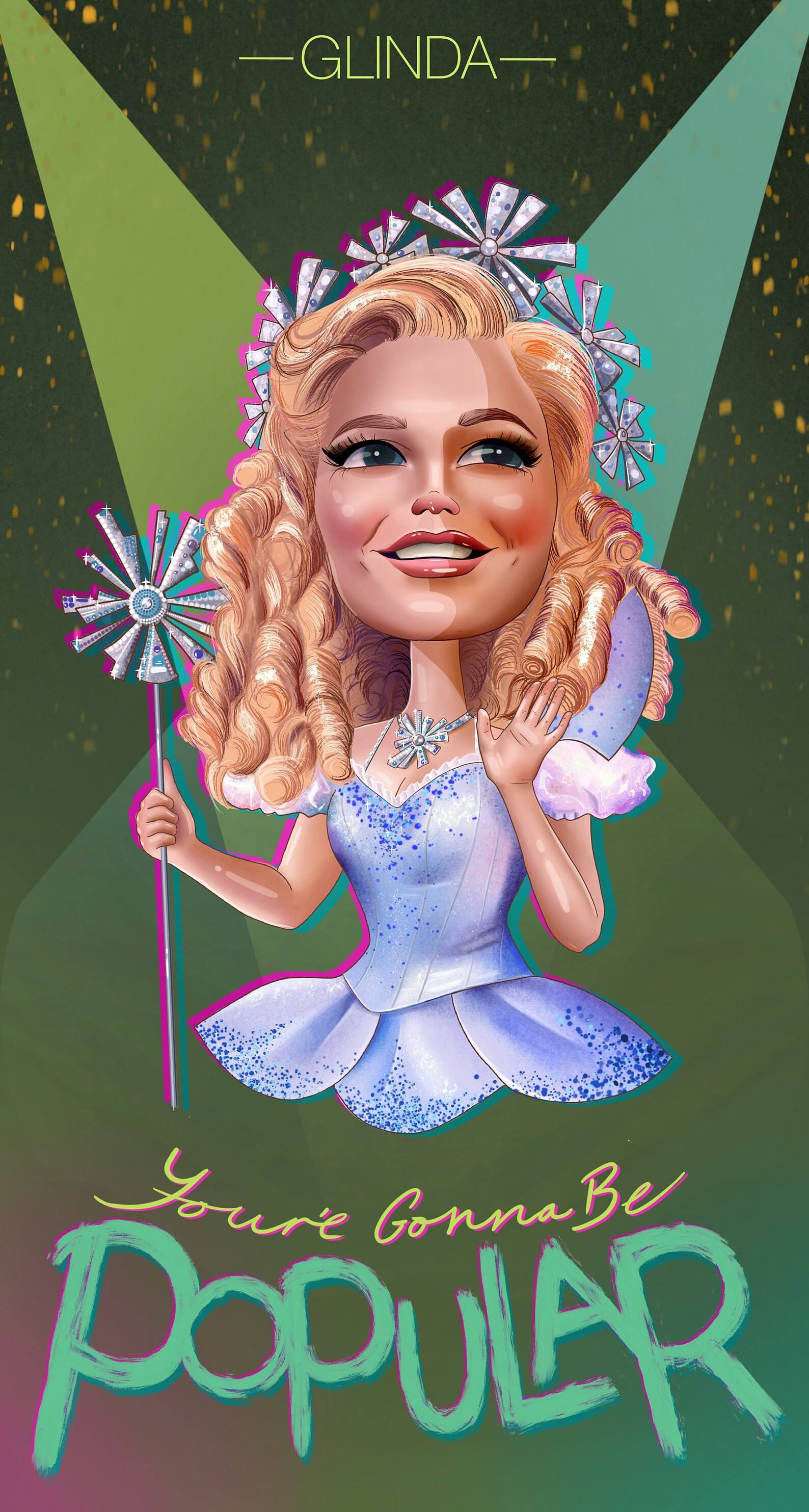 Glinda Wicked Illustration - Etsy