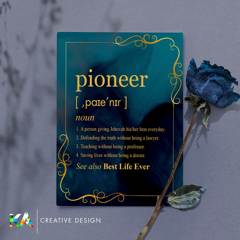 JW Pioneer Definition Greeting Card | Instant Digital Download | JW ...