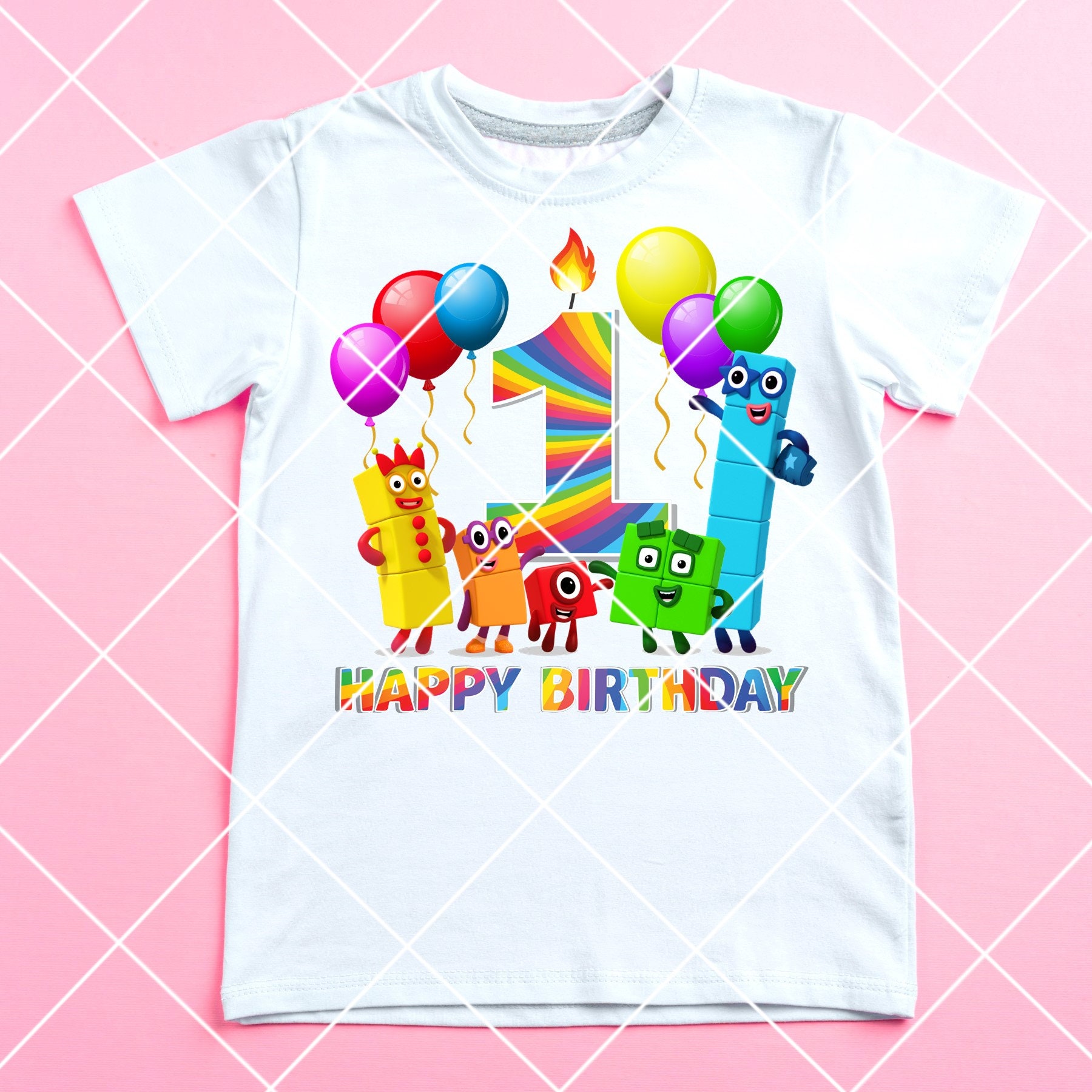Numberblocks 1st Birthday Artwork PNG Digital File for DIY - Etsy Canada
