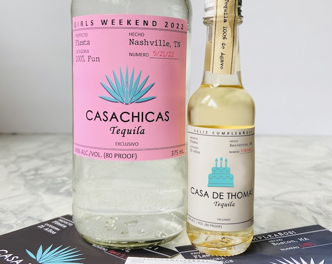 Personalized Tequila Bottle Labels | All Sizes | Blanco Reposado Anejo ...