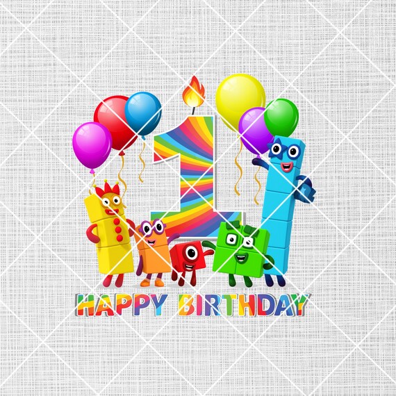 Numberblocks 1st Birthday Artwork PNG Digital File for DIY - Etsy Australia