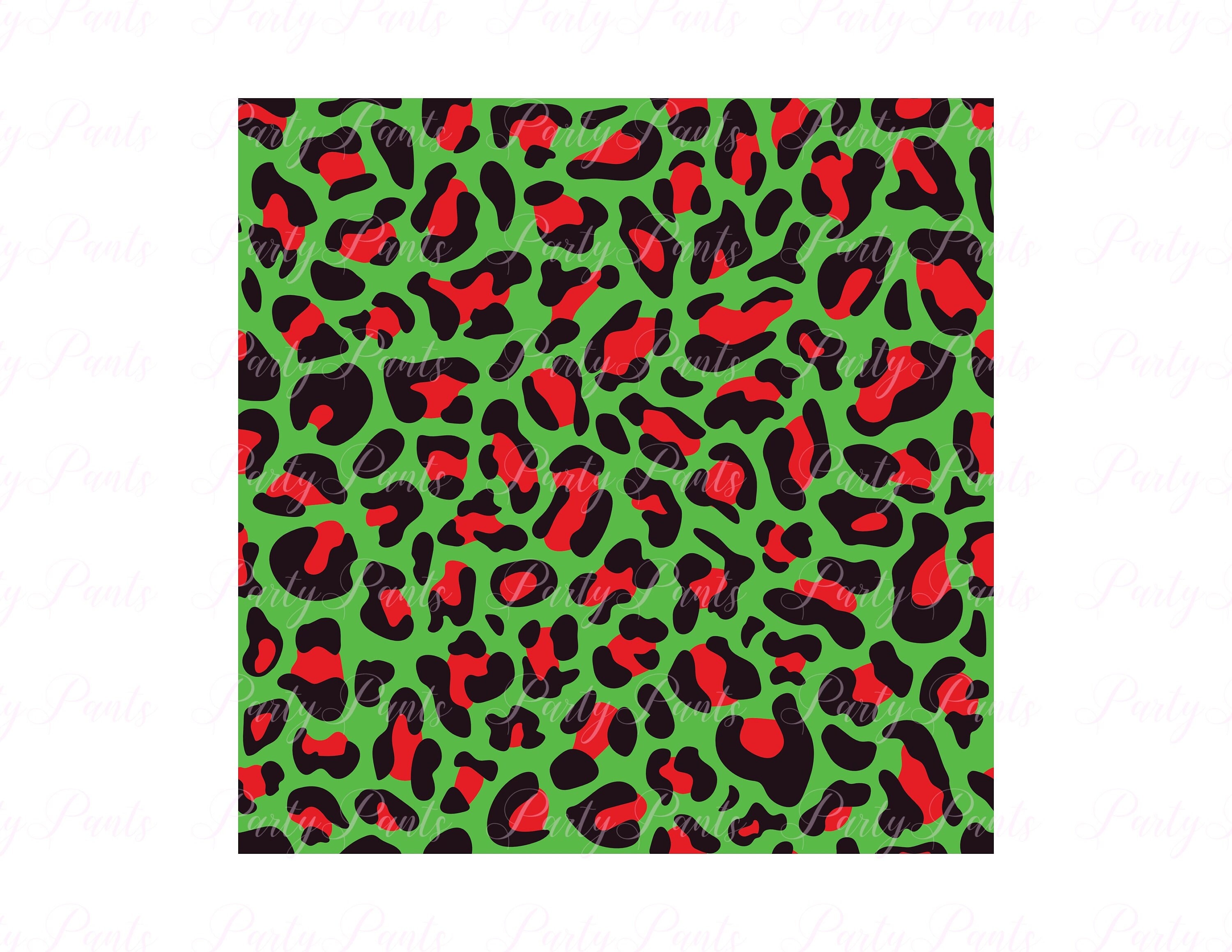 Green Leopard Print Background