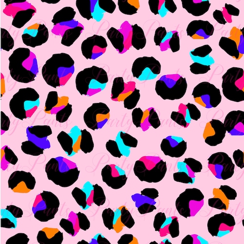 Iridescent Leopard Print Digital Paper seamless leopard skin pattern ...
