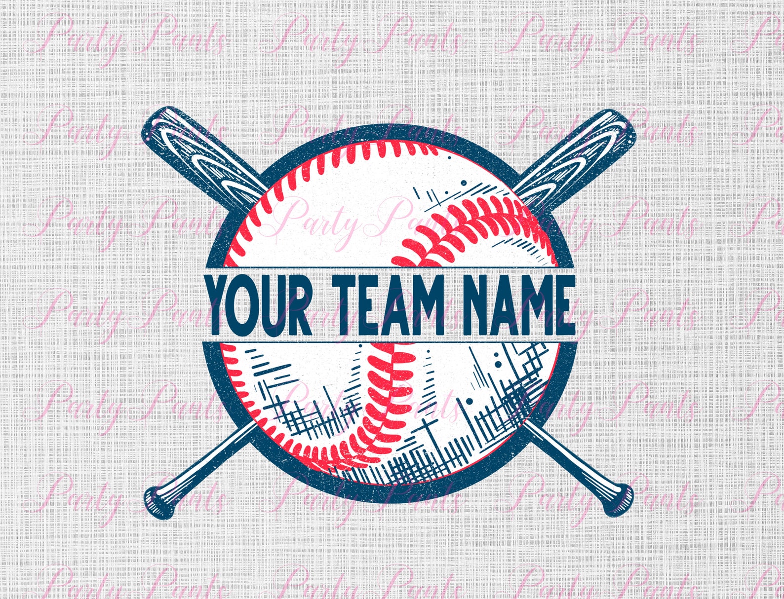 Baseball Team Logo Name Frame PNG Instant Design Download for - Etsy