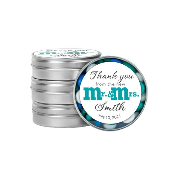 M&Ms Candy Favor Personalized Stickers for Wedding Bridal | Etsy