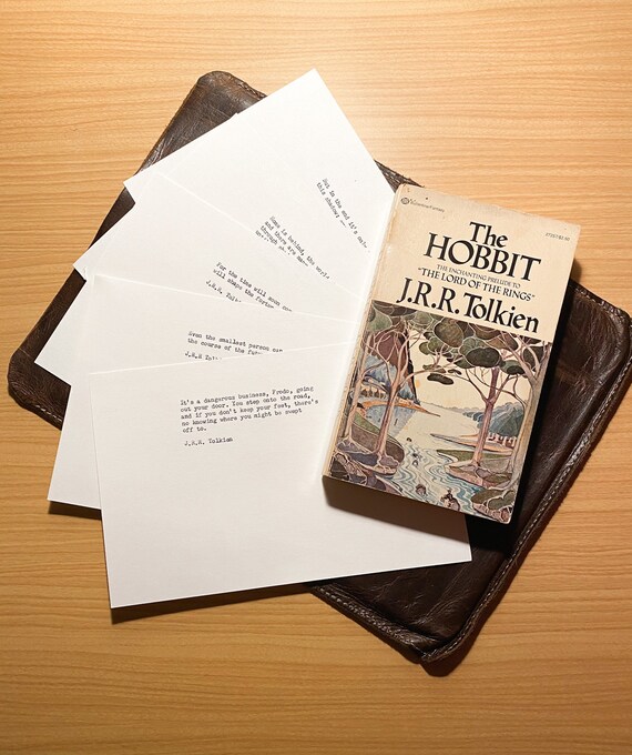 J.R.R. Tolkien Hand-typed Lord of the Rings Quotes Collection | Etsy
