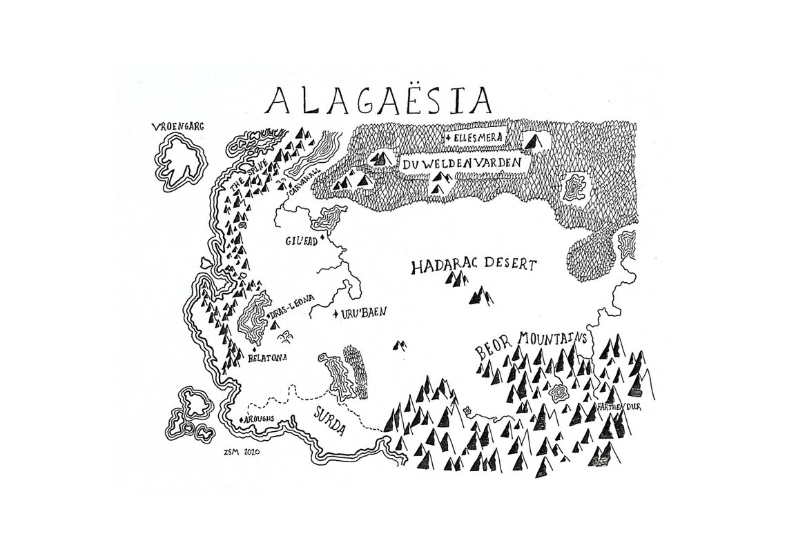 Tolkien Style Map of Alagaësia From Eragon - Etsy