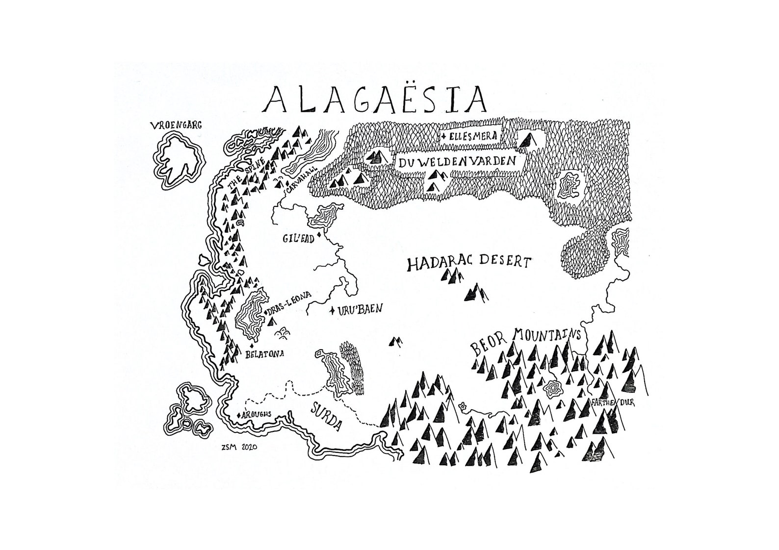 Tolkien Style Map of Alagaësia From Eragon - Etsy