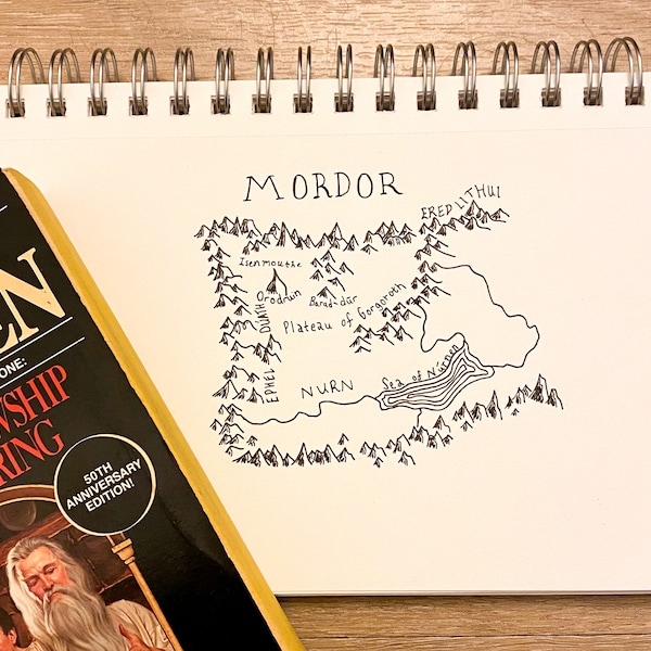 Map of Mordor - Etsy