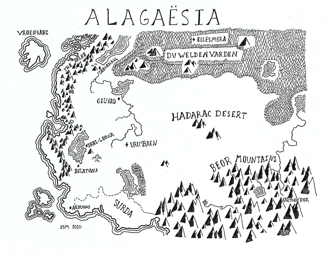 Tolkien Style Map of Alagaësia from Eragon | Etsy