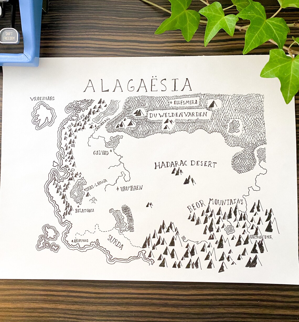 Tolkien Style Map of Alagaësia From Eragon - Etsy
