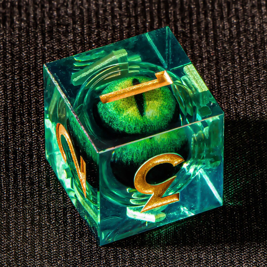 Liquid Core Sharp Edge DND Resin Dice Set, D&D Dice, D and D D20 ...