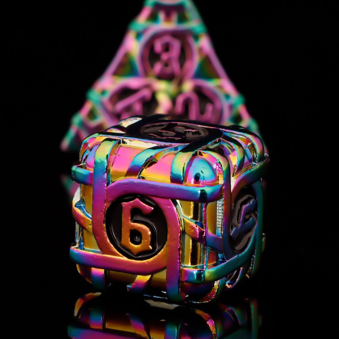 DND Metal Dice Set, RPG Polyhedral Dice Set, Custom Roll Playing Dice ...