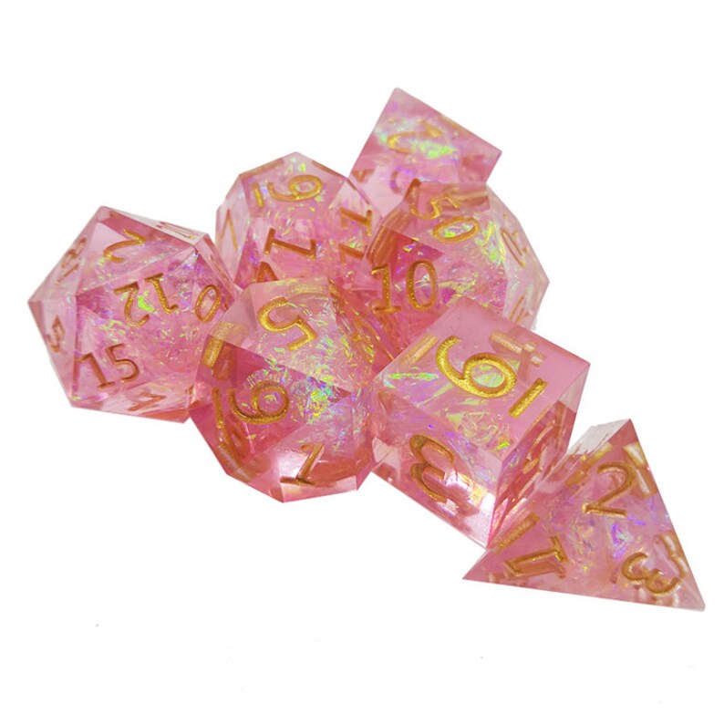 DND D&D Dice Set Resin Sharp Edge Dice Set Dice Set DND - Etsy