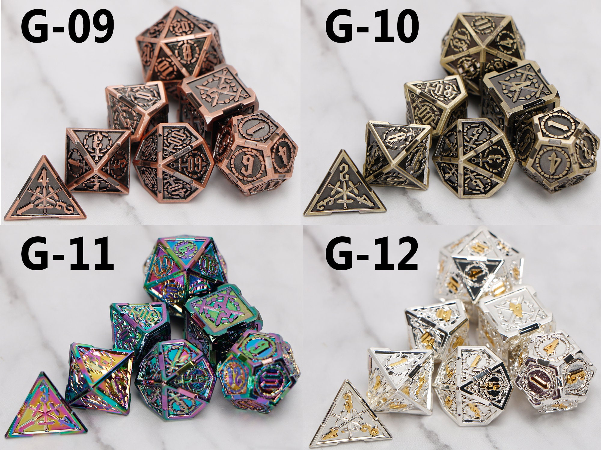 DND Dice Set Metal D&D Dice Set for Dungeons and Dragons | Etsy