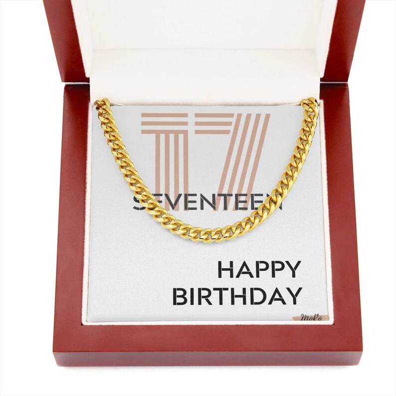 17th Birthday Chain Necklace For Teenager Boy 17th Birthday Etsy 17th-birthday-chain-necklace-for-teenager-boy-17th-birthday-etsy