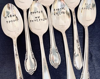 Hand Stamped Spoon - Etsy