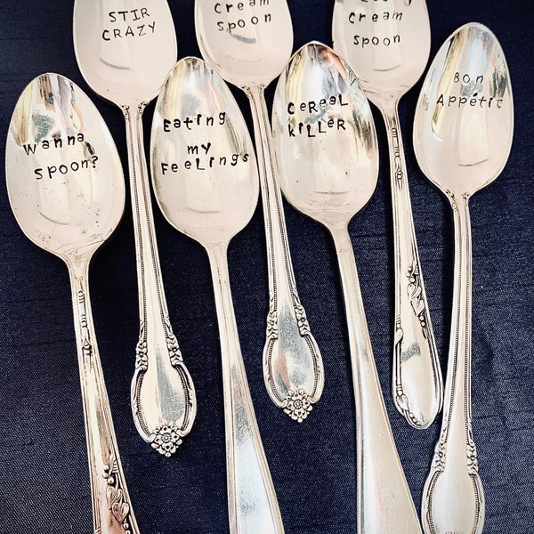 Hand Stamped Spoon - Etsy