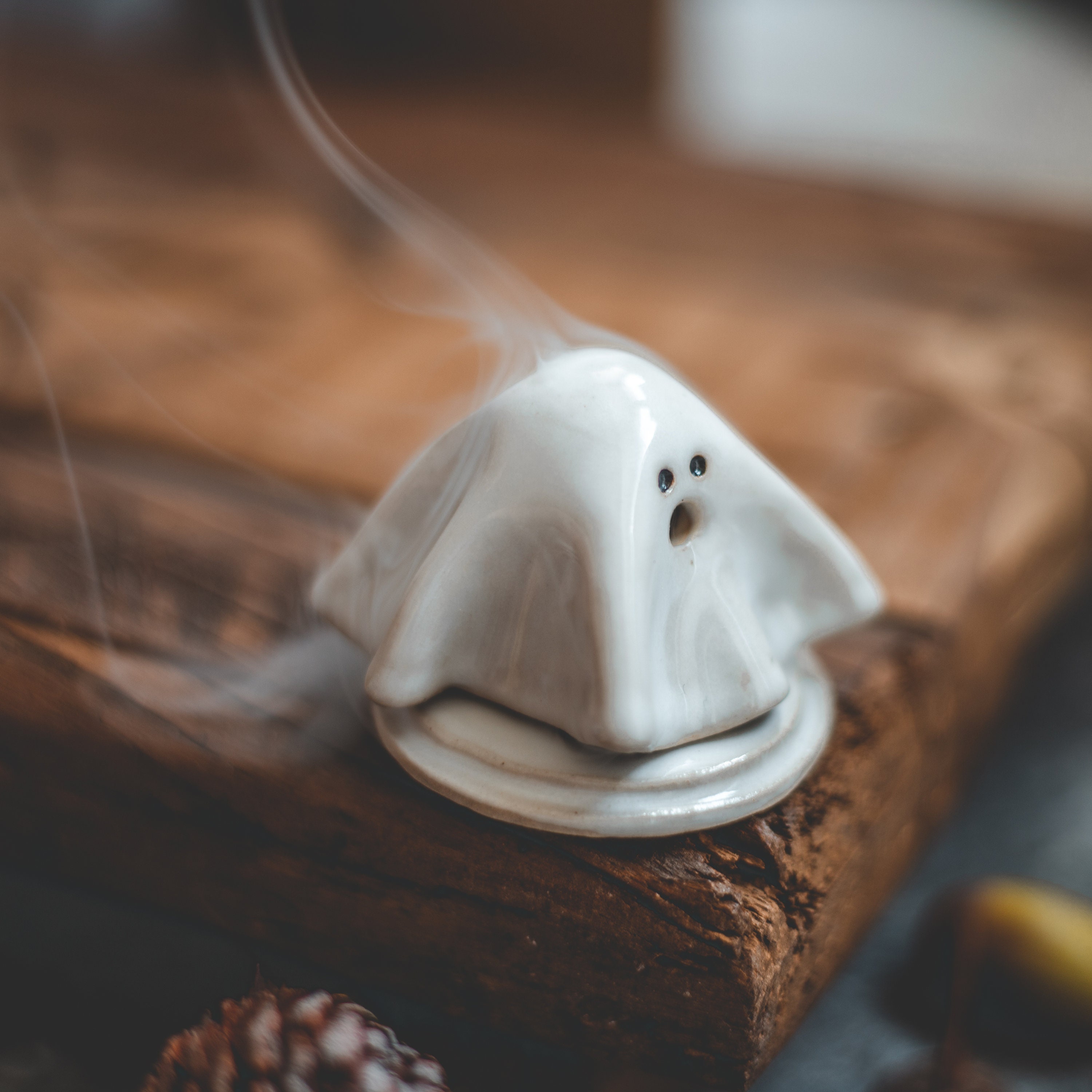 Ceramic Incense Ghost - Hand-made Ghost for Incense Burning - Etsy