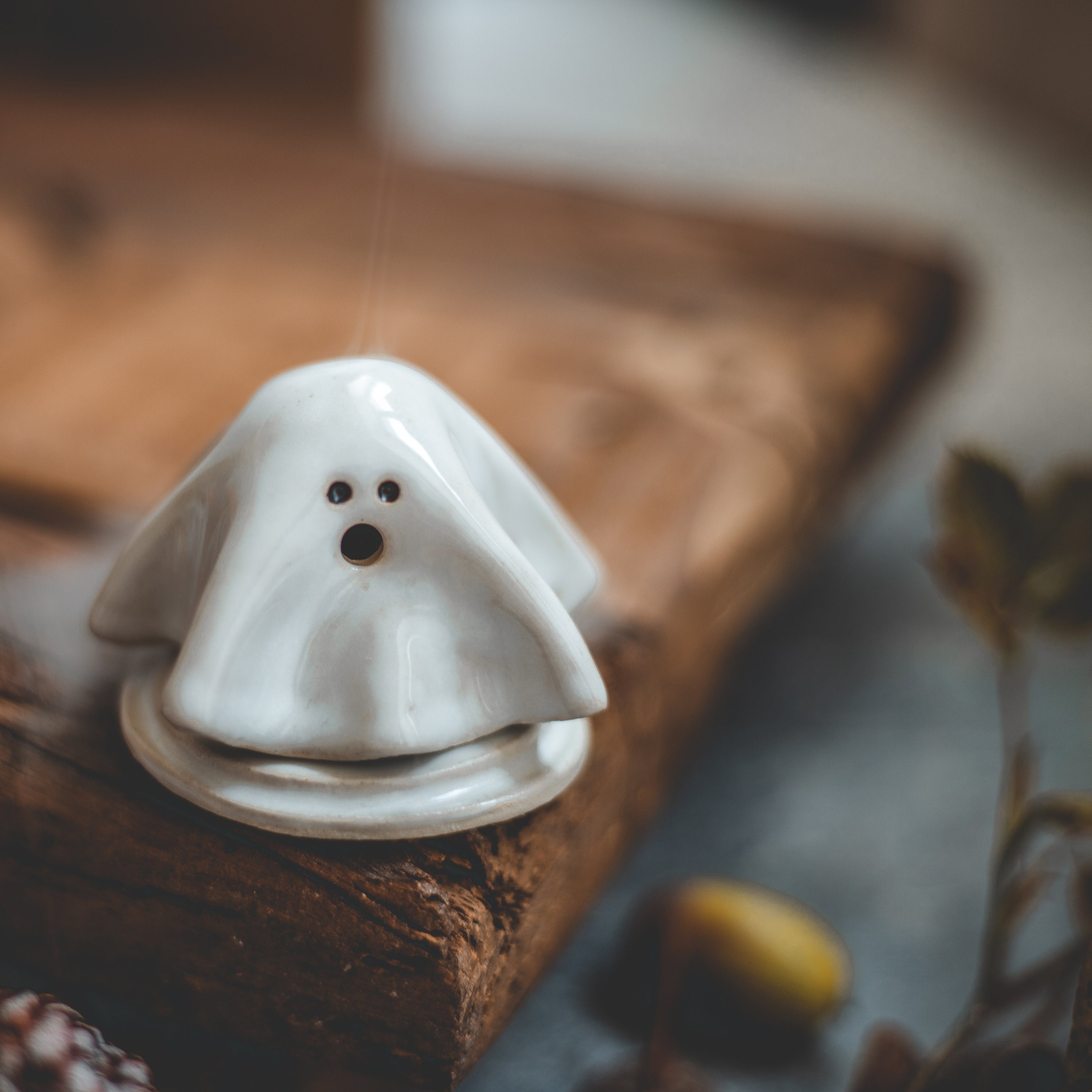 Ceramic Incense Ghost - Hand-made Ghost for Incense Burning - Etsy