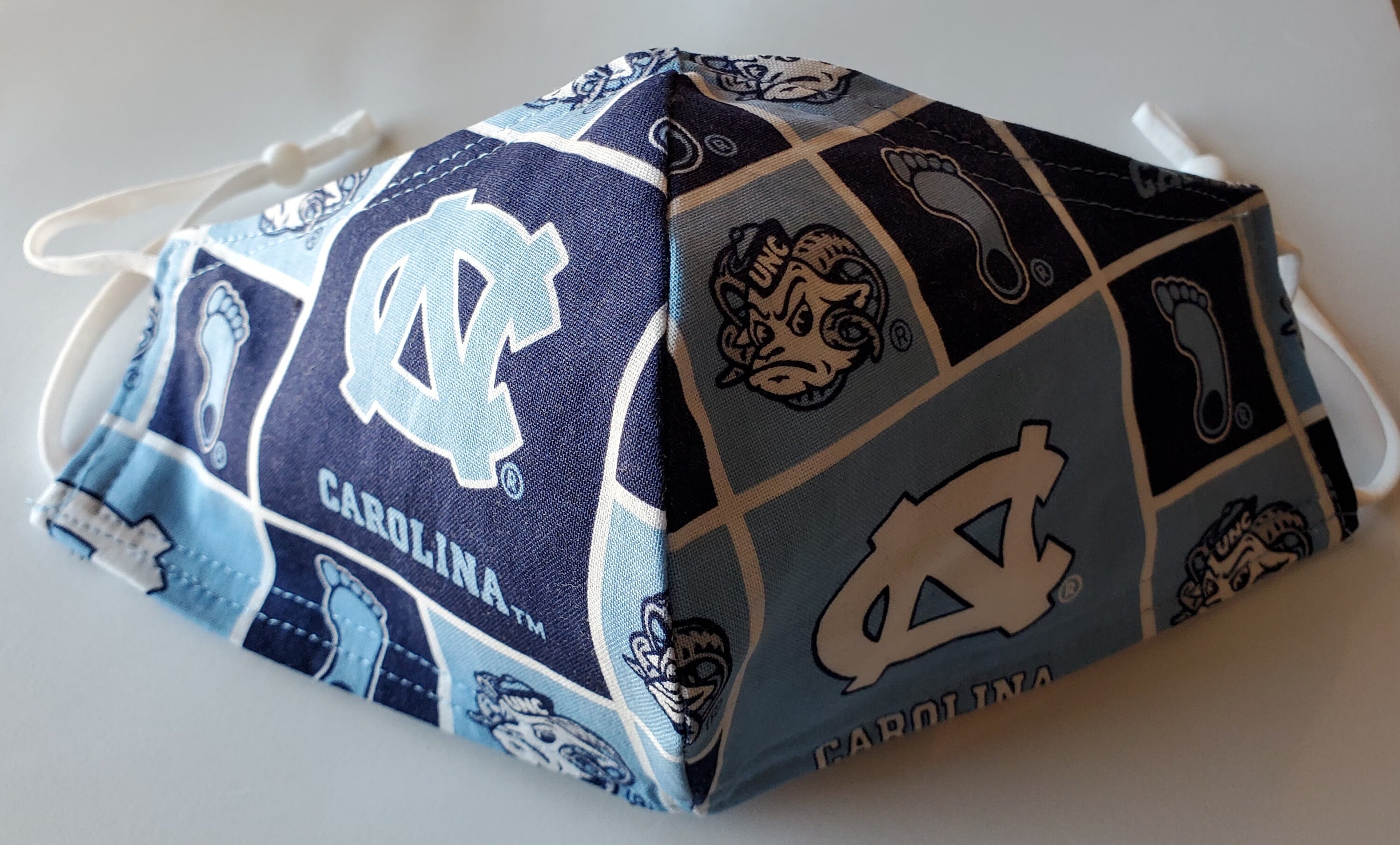 TWO Reversible UNC Tarheel Mask and Solid Adult & Youth - Etsy