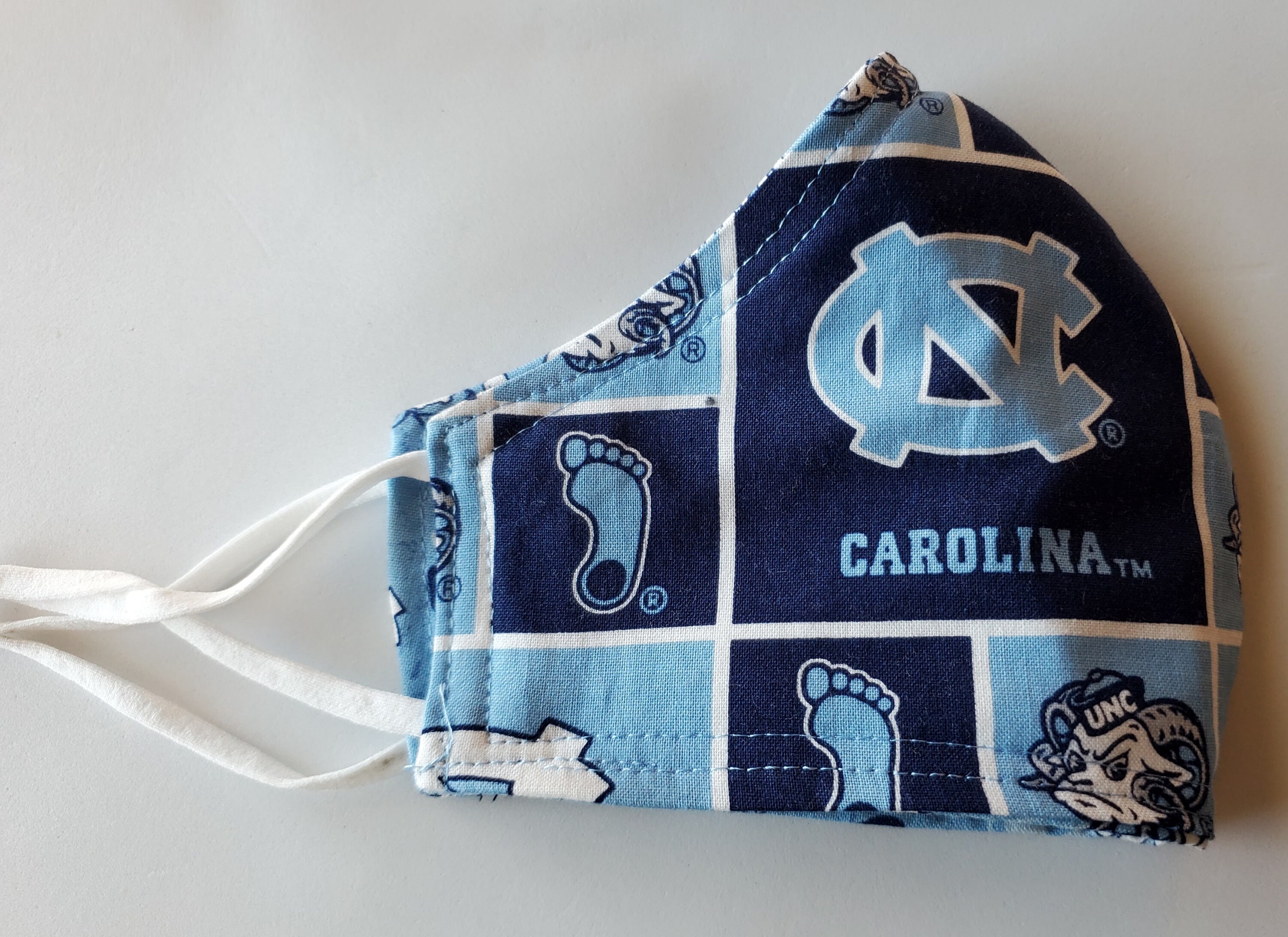 TWO Reversible UNC Tarheel Mask and Solid Adult & Youth - Etsy