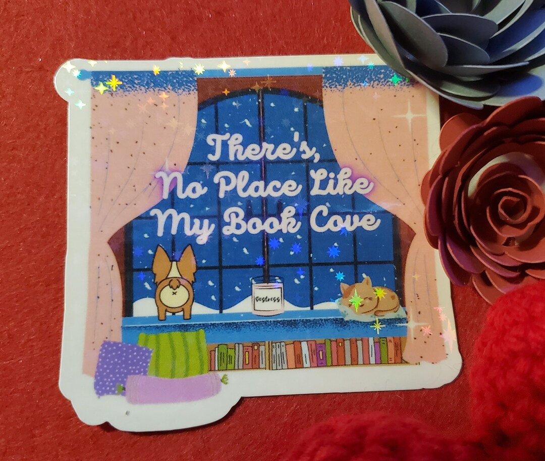 Holographic Book Cove Vinyl Sticker Bookish Sticker Bookish - Etsy