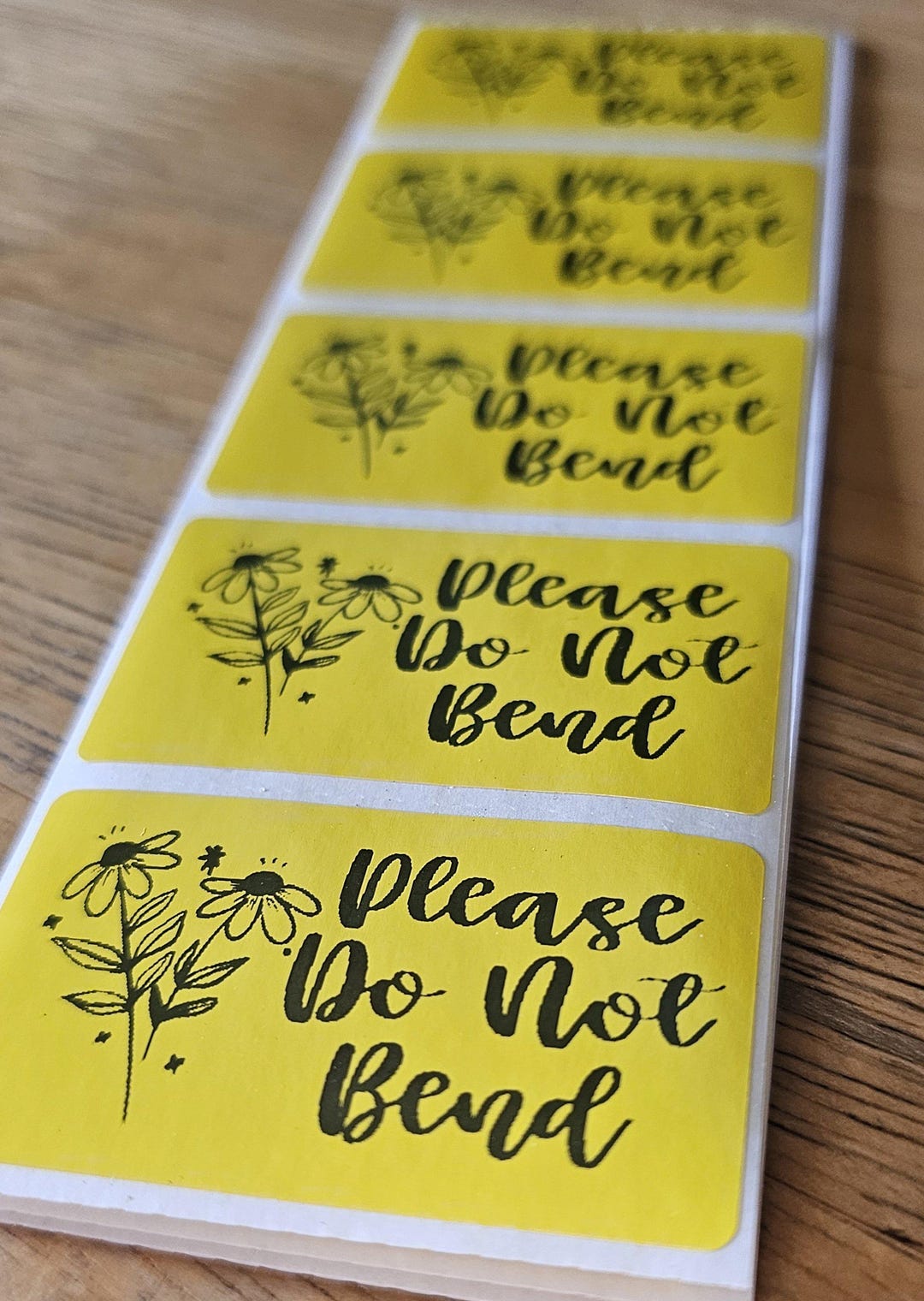 Please Do Not Bend Labels, Set of 30, Cute Packaging, Thermal Labels ...
