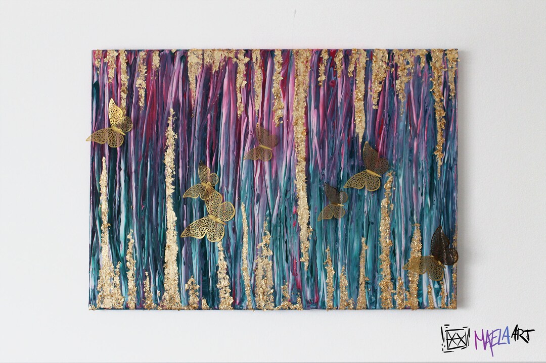FARFALLA AURORA - One of a Kind, Original Art, Wall Painting, Abstract ...