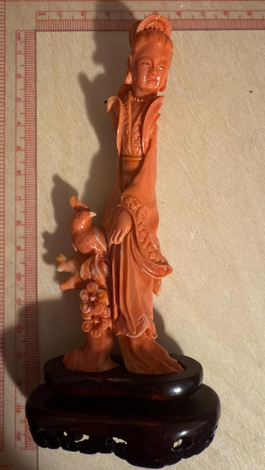 Antique Chinese Deep Red Coral Carving Guan Yin Figurine - Etsy