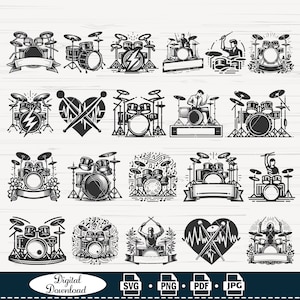 Drum SVG File,2, Drum Svg, Drumset Svg, Drumset Svg, Drumset Svg, Drum ...