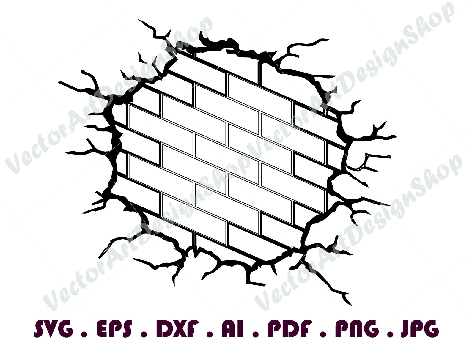 Brick Wall 1 SVG, Brick Wall Svg, Bricks Svg, Brick Wall Clipart, Brick ...