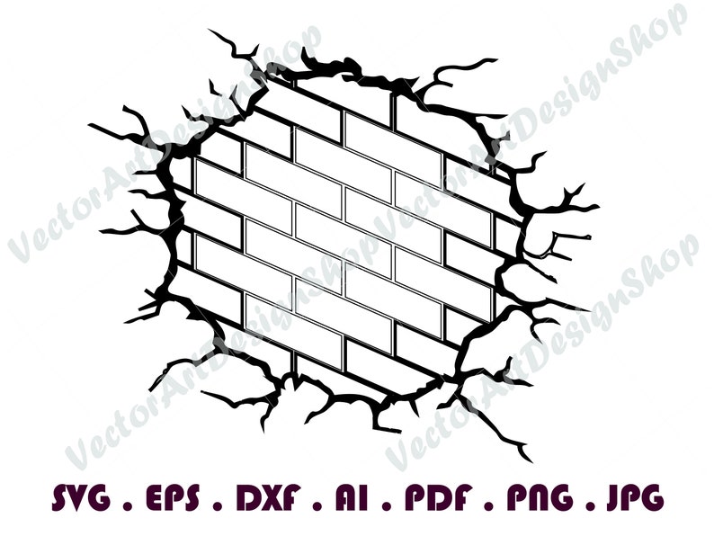 Brick Wall 1 SVG Brick Wall Svg Bricks Svg Brick Wall - Etsy