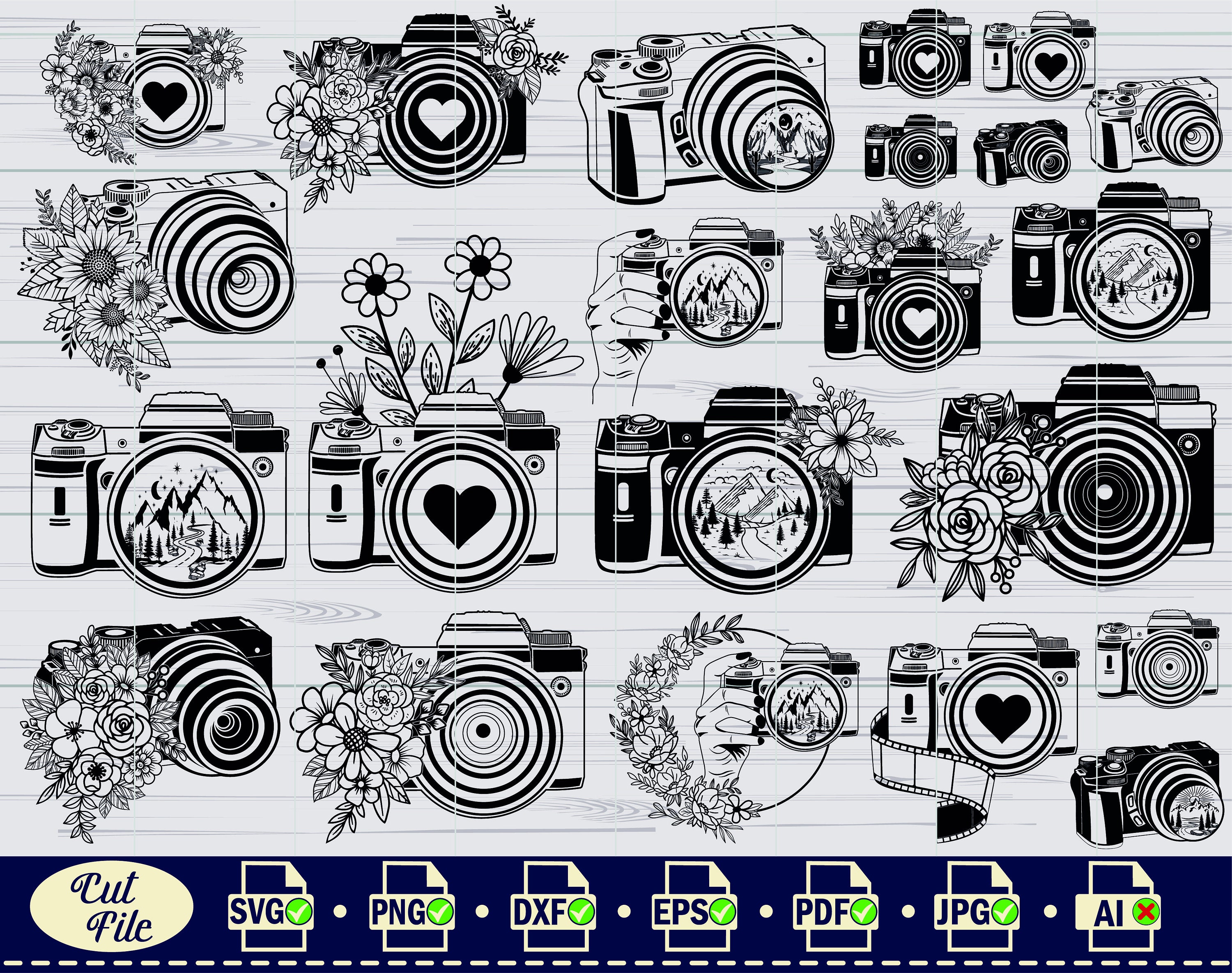 Camera SVG 3 Camera Svg Photography Svg Photo Camera Svg - Etsy