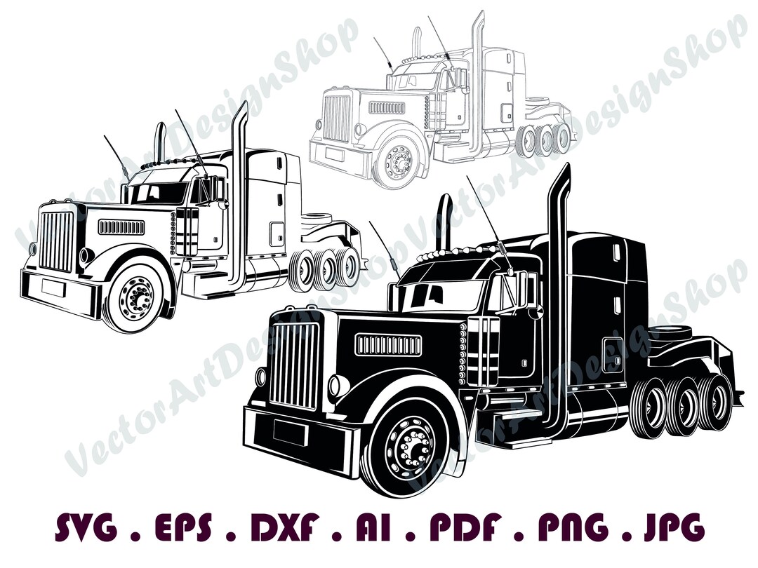 Truck 2 SVG Truck SVG Trucking Svg 18 Wheeler Truck - Etsy Australia