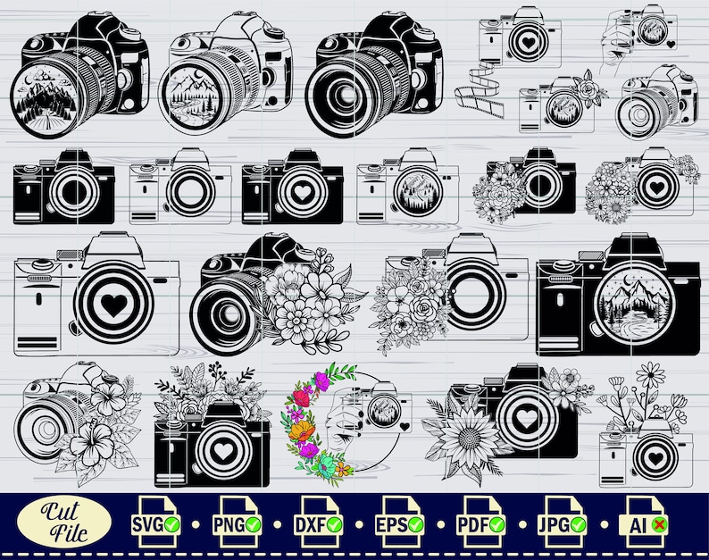Camera SVG 2 Camera Svg Photography Svg Photo Camera Svg - Etsy