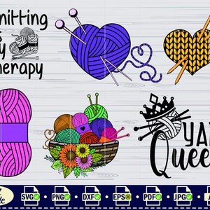 Knitting Bundle SVG,#2, Yarn Svg, Crochet Svg, Yarn Ball Svg, Wool Svg ...