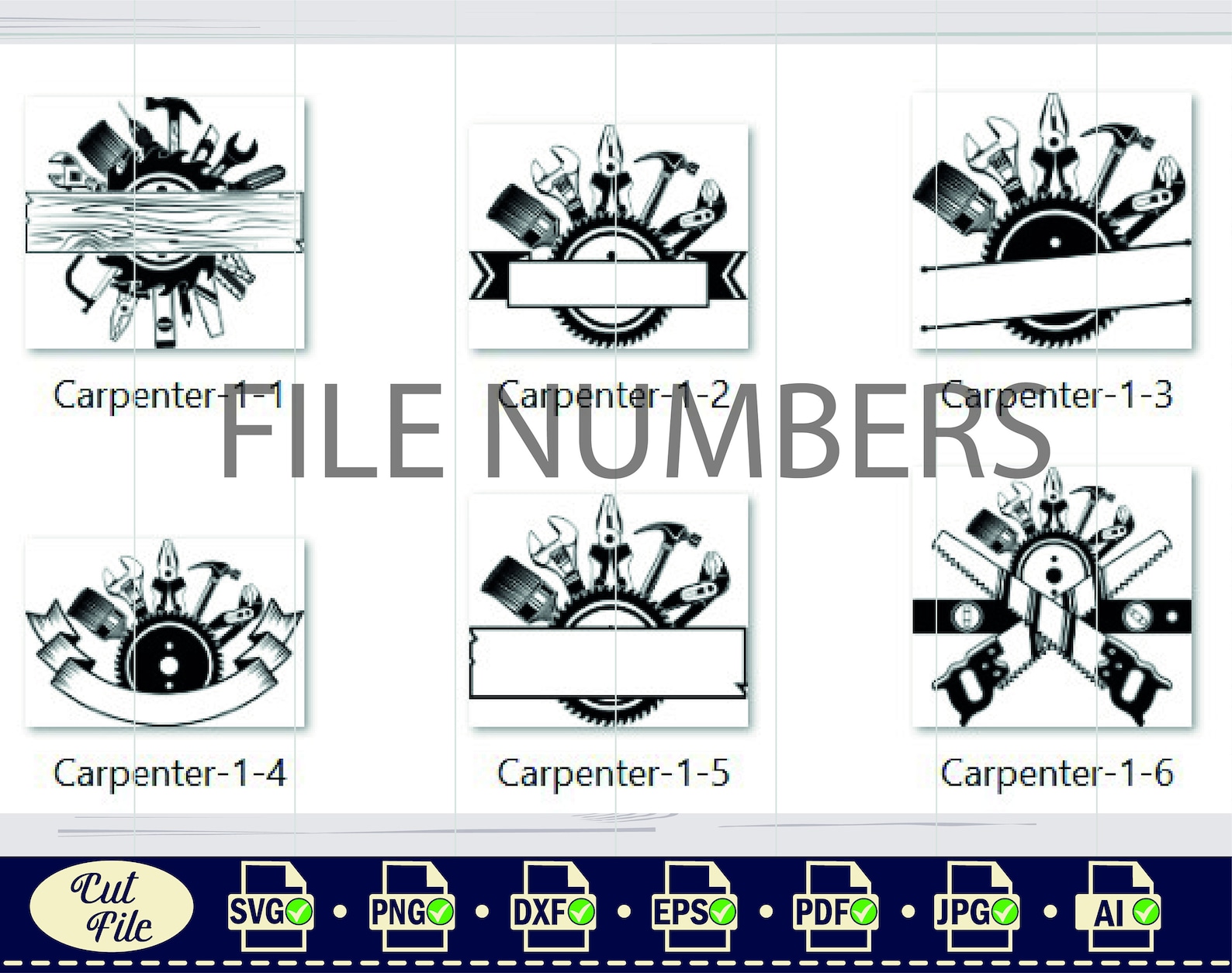 Construction Tools SVG Bundle: Builder Clipart, Repairman Vector ...