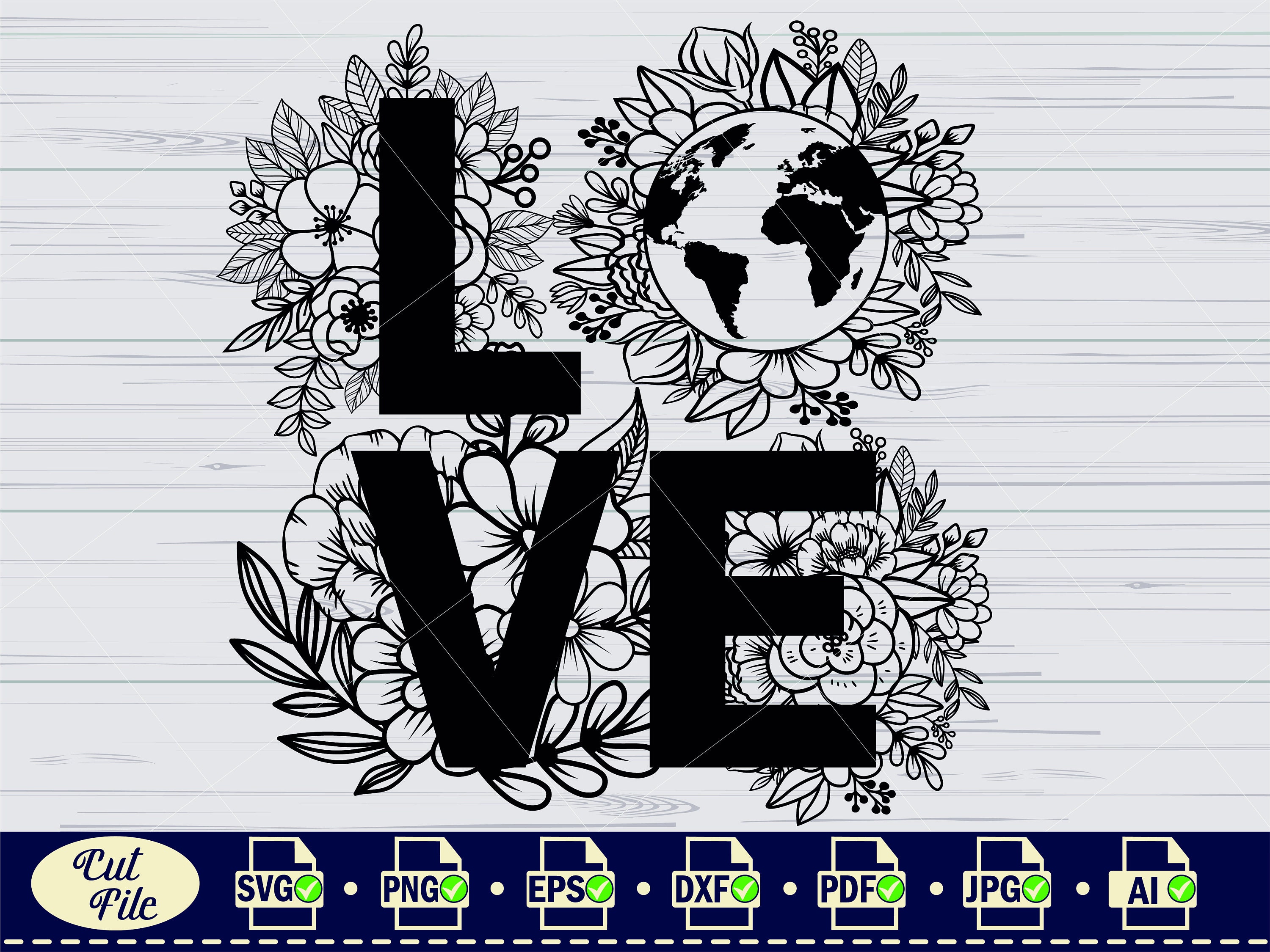 Erde SVG 5 Globus SVG Blumen Erde SVG Tag der Erde - Etsy Österreich